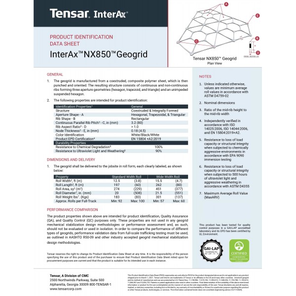 Tensar NX850 Geogrid | White Geogrid for Soil Stabilization | Farm ...